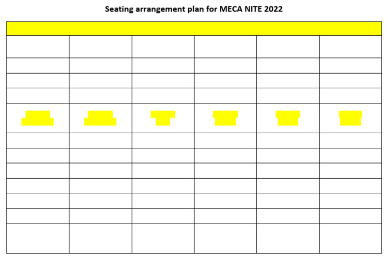MECA NITE 2022 Seating Plan | PDF