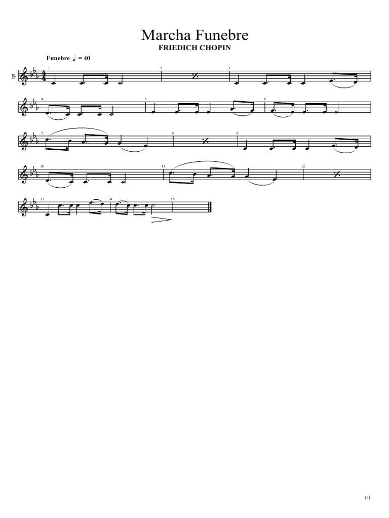 Chopin's Marcha Funebre Sheet Music | PDF