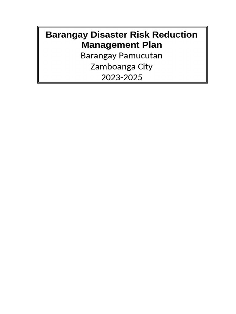 Pamucutan BDRRM 2023 | PDF | Hazards | Flood