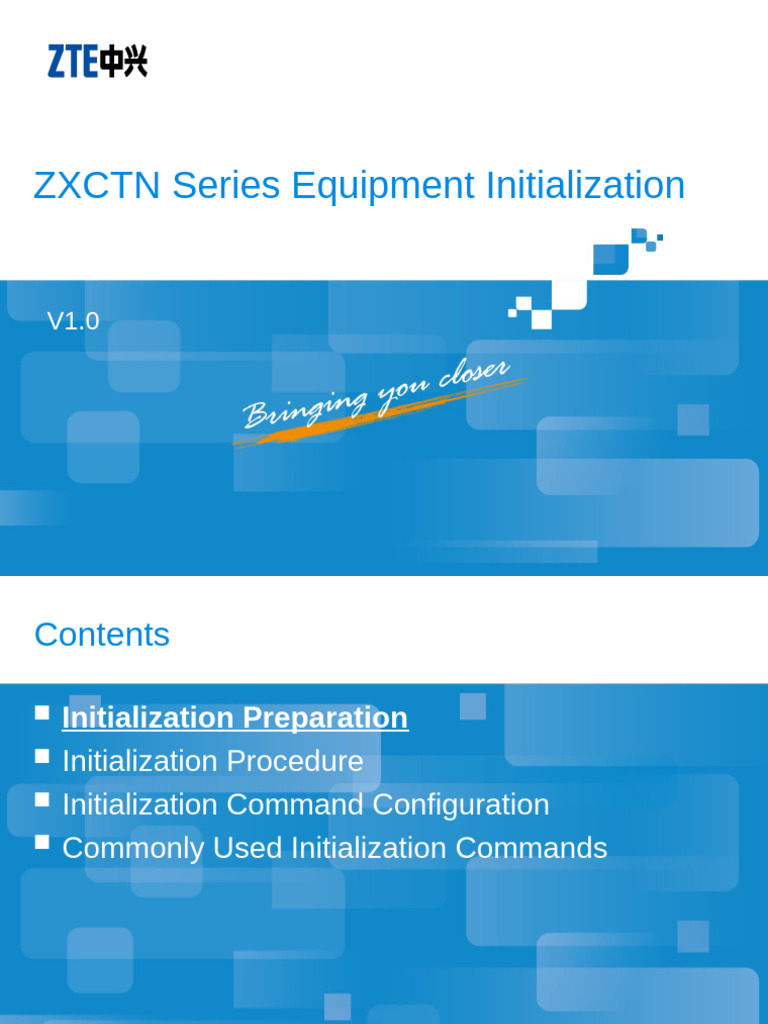 ZXCTN Series Equipment Initialization Guide | PDF | Computer File ...