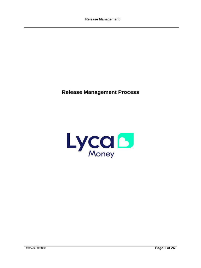 Release Management Process Overview | PDF | Information | Computing