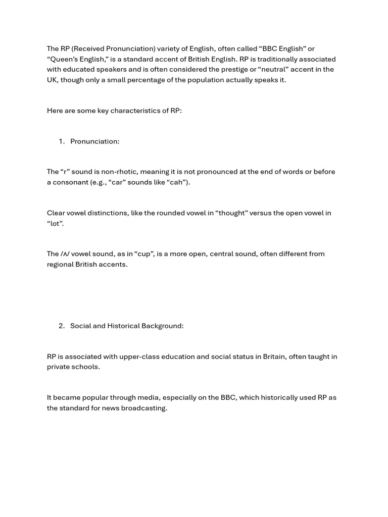 RP System of English Unit1 | PDF