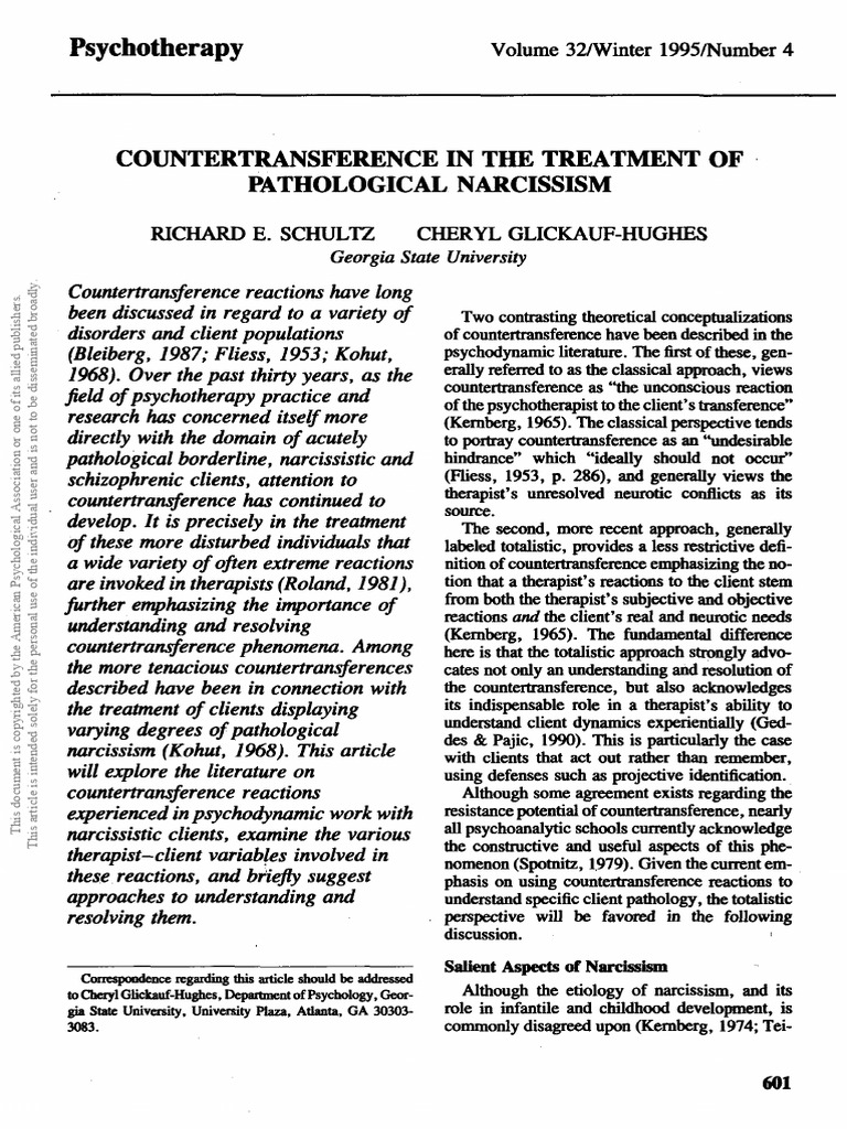 Countertransference in The Treatment of | PDF | Psychotherapy | Psychology