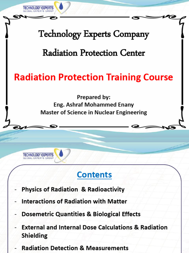 Radiation Protection Course | PDF | Radioactive Decay | Isotope