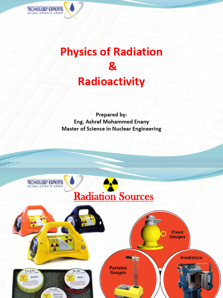 1. Radiation Physics | PDF | Radioactive Decay | Isotope