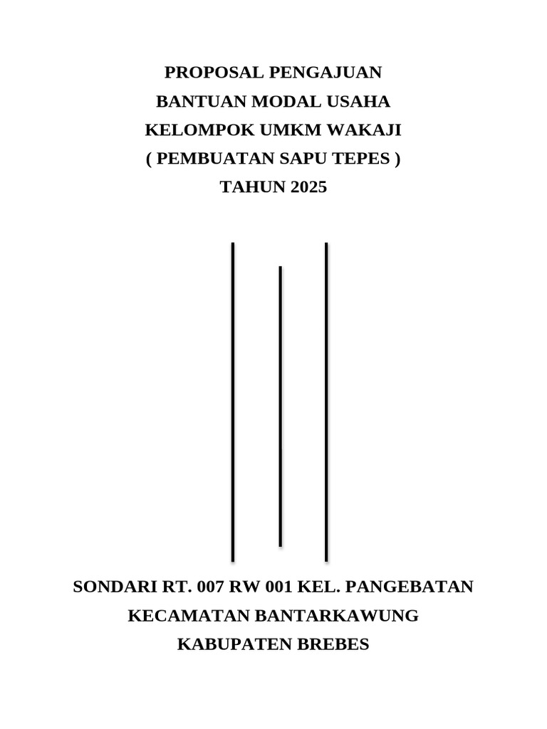 Proposal Pengajuan Umkm | PDF