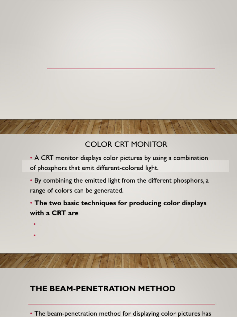 Color CRT Monitors Beam Penetration - 1 | PDF | Rgb Color Model ...