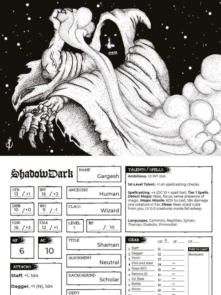 Wizard 1, Human (Gargesh) | PDF