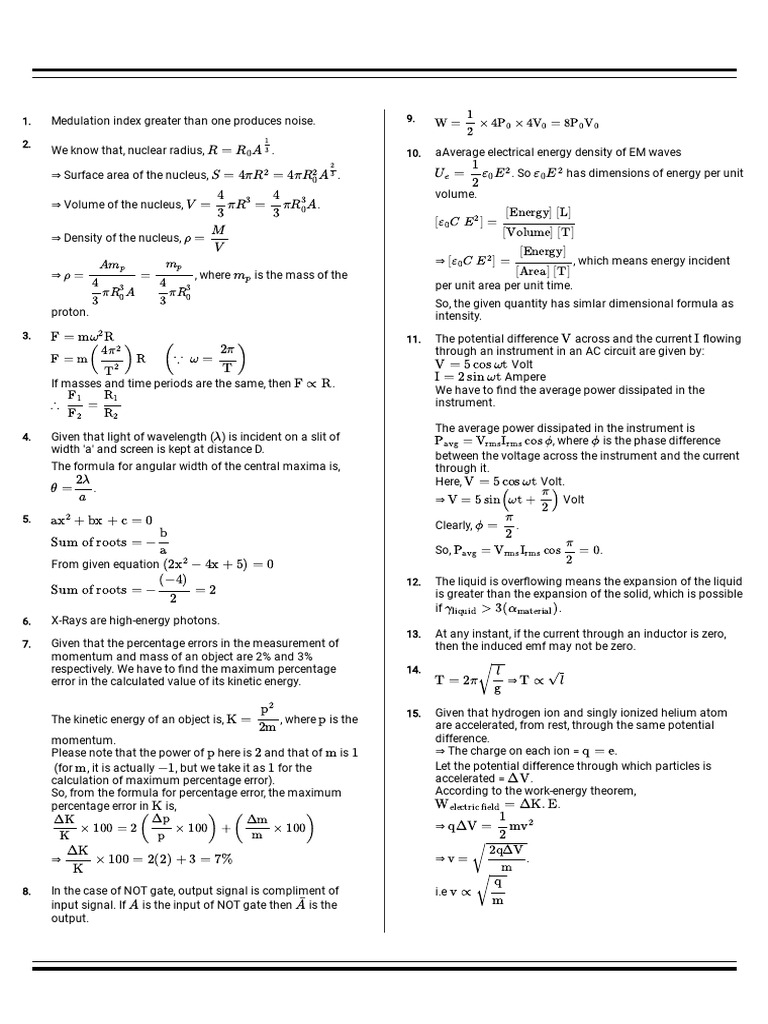 CET - TEST - 1 - Solution | PDF | Waves | Chemistry