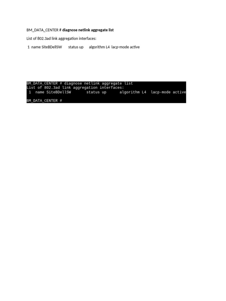 Fortigate 802.3ad Link Aggregation Status | PDF