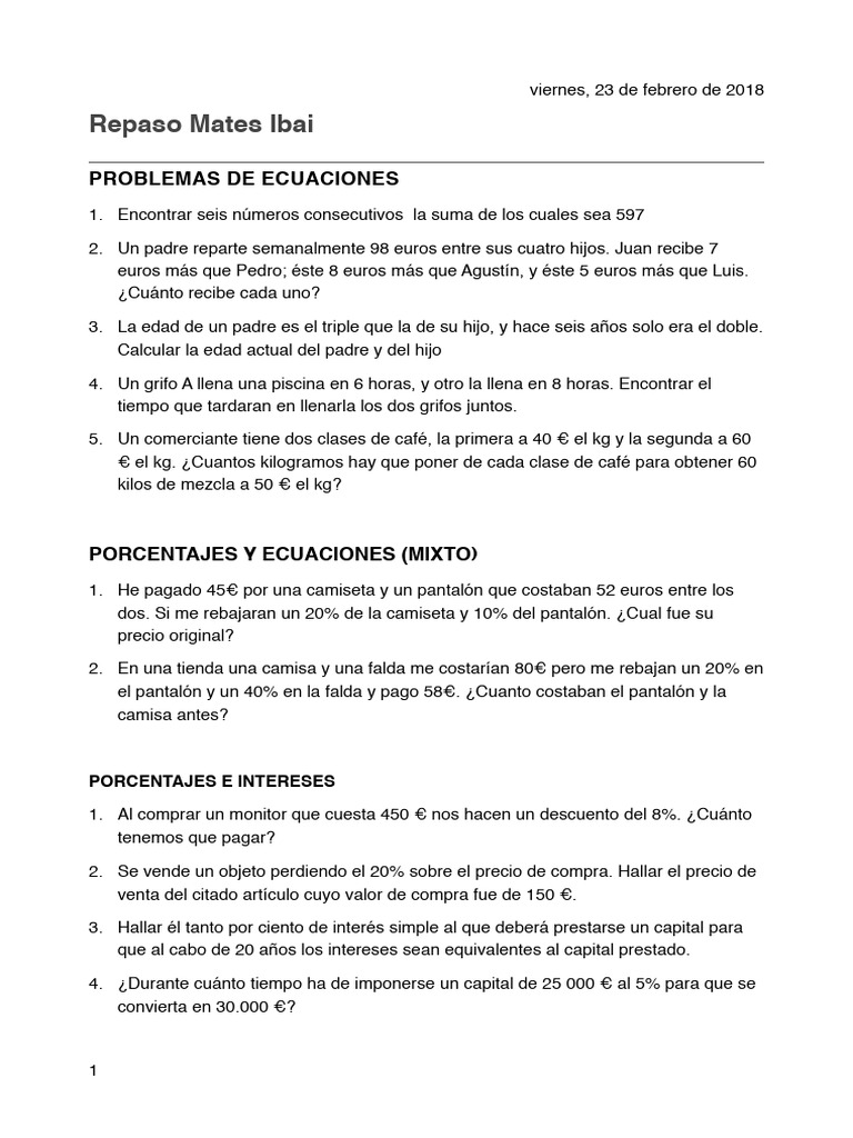 Tarea Repaso EXAMEN 1 | PDF