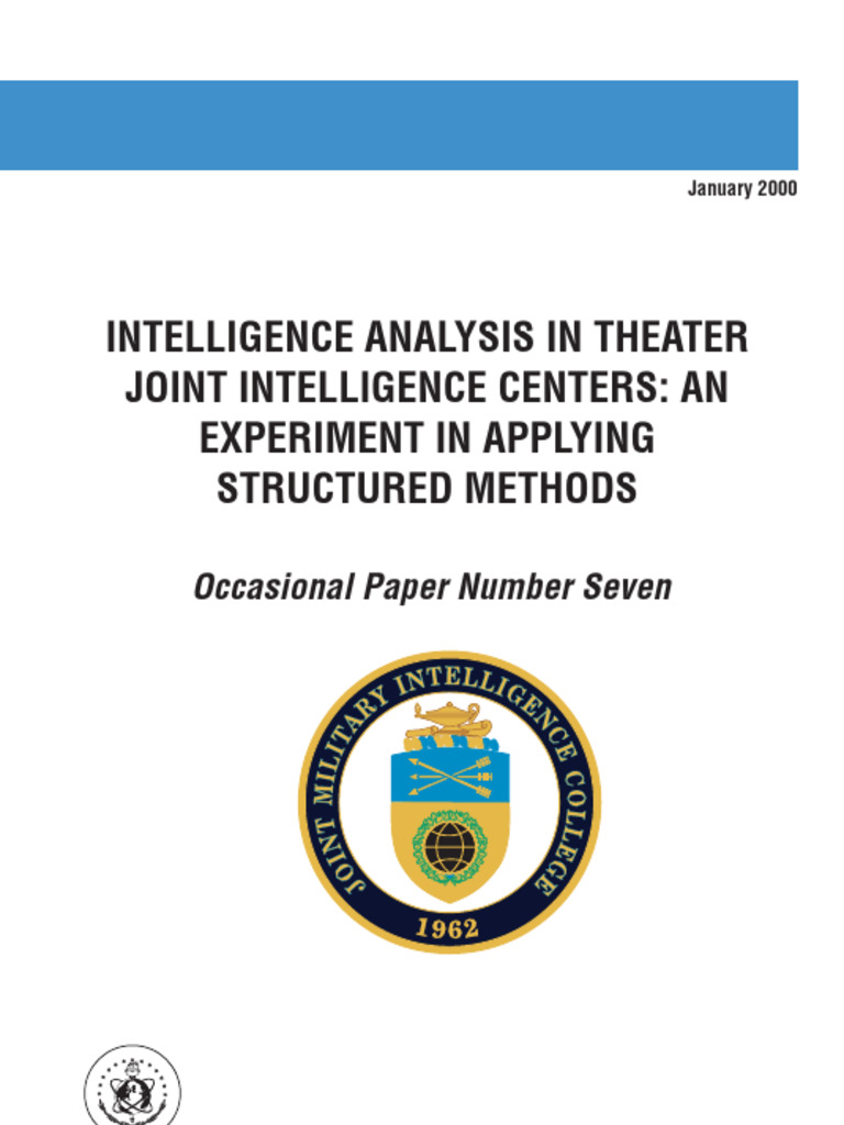 ADA476722 | PDF | Intelligence Analysis | Analysis