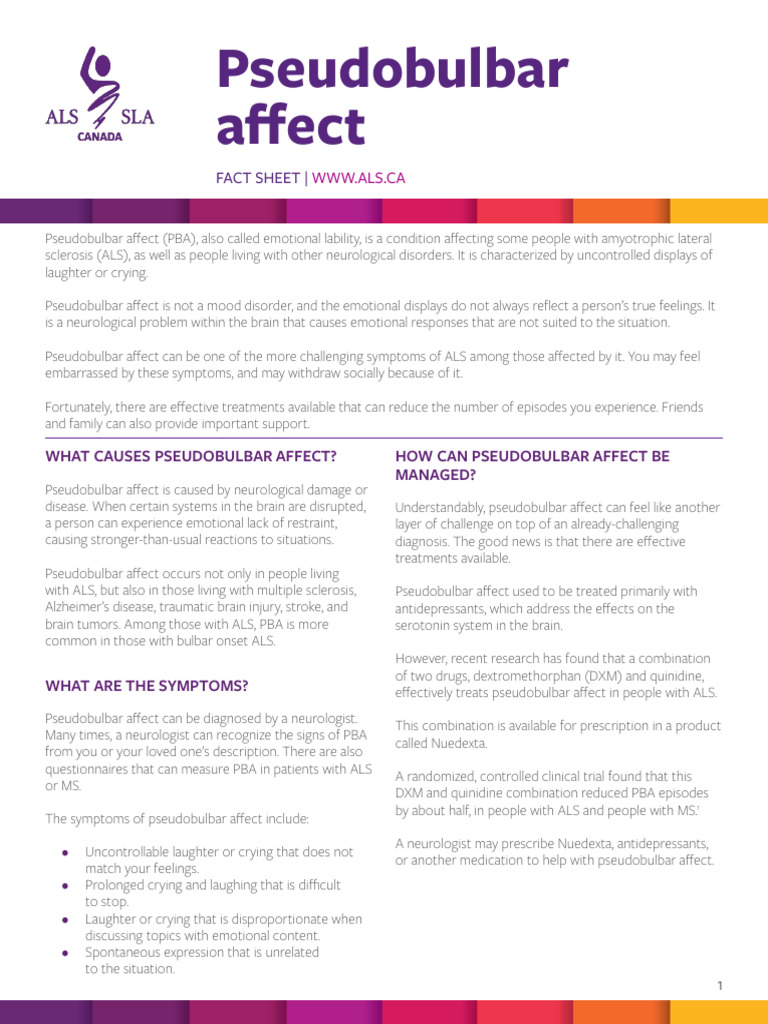 Fact-Sheet-Pseudobulbar-Affect_FINAL | PDF | Clinical Medicine ...