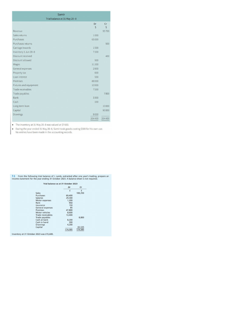 Worksheet-Income Statement | PDF