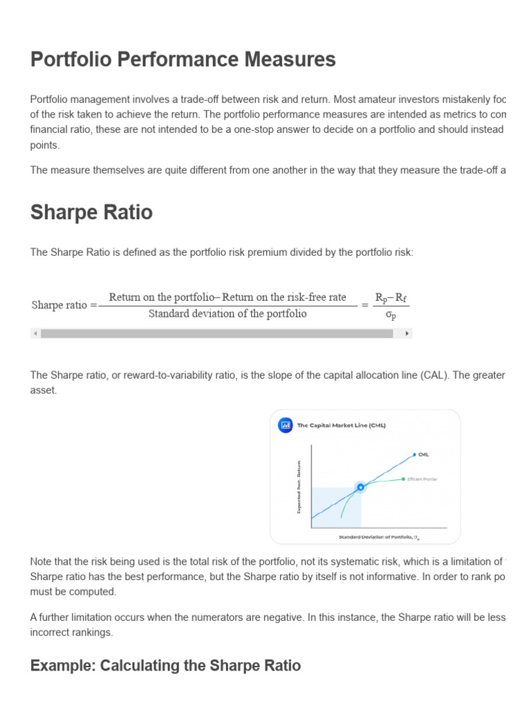 Sharpe Ratio | PDF