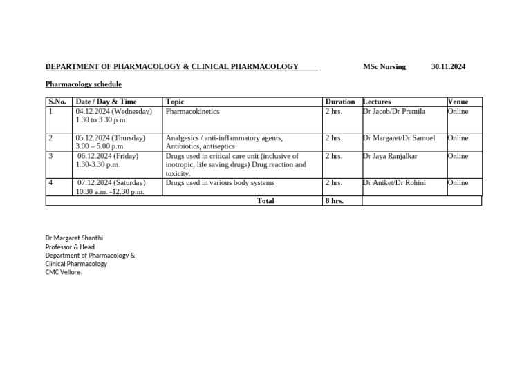Schedule - Part 2 | PDF