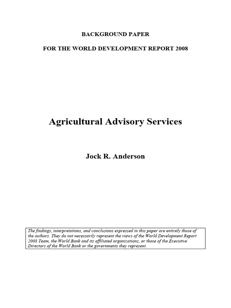 Agro Advisory Services | PDF | Economies