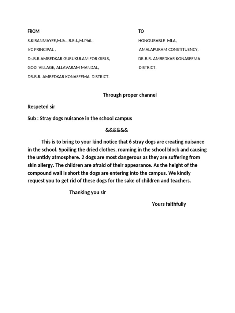 Stray Dog Nuisance in School Campus | PDF