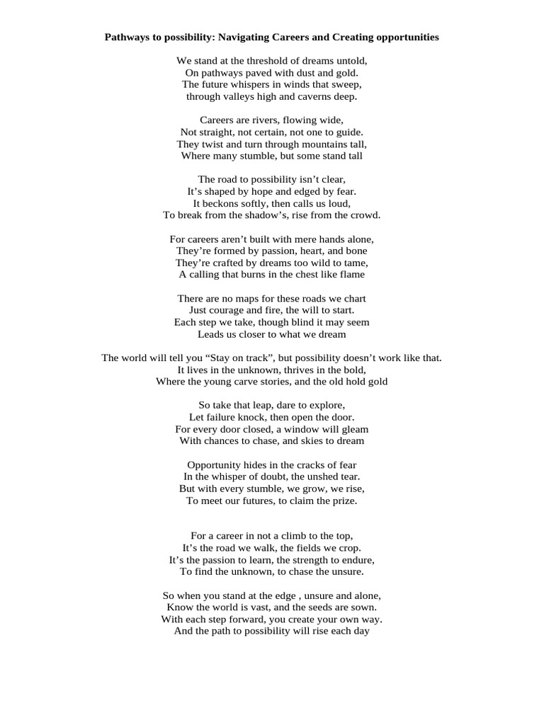 Pathways To Possibility | PDF