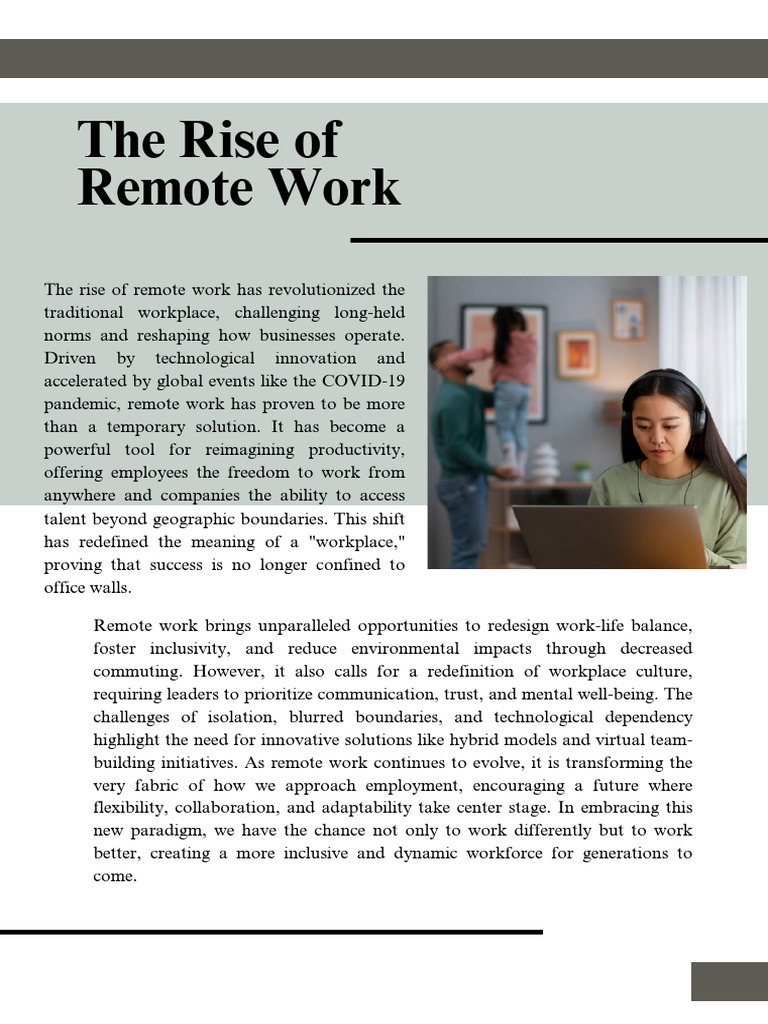 The Rise of Remote Work | PDF