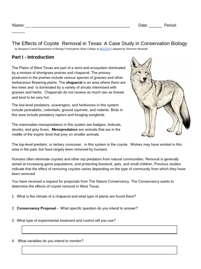 Case Study - Coyote Removal 1 | PDF | Predation | Coyote