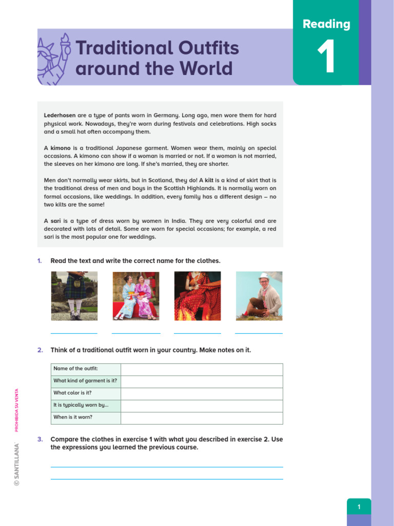 Traditional Outfits Around The World | PDF