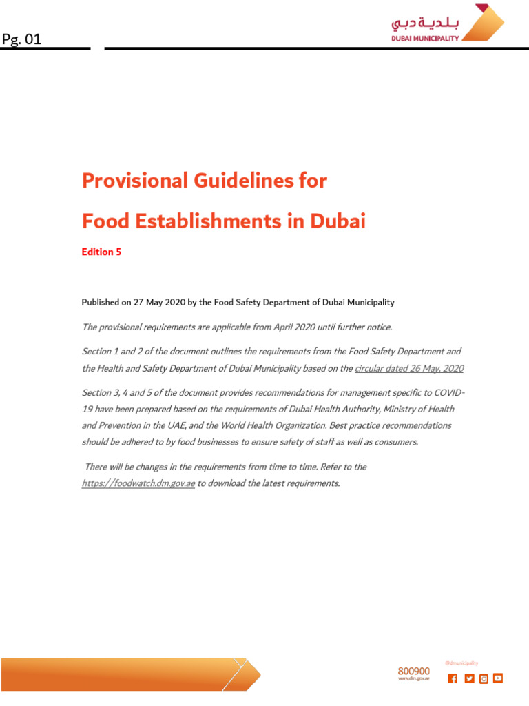 FoodSafety - E - Provisional Guidelines For Food Establishments in ...