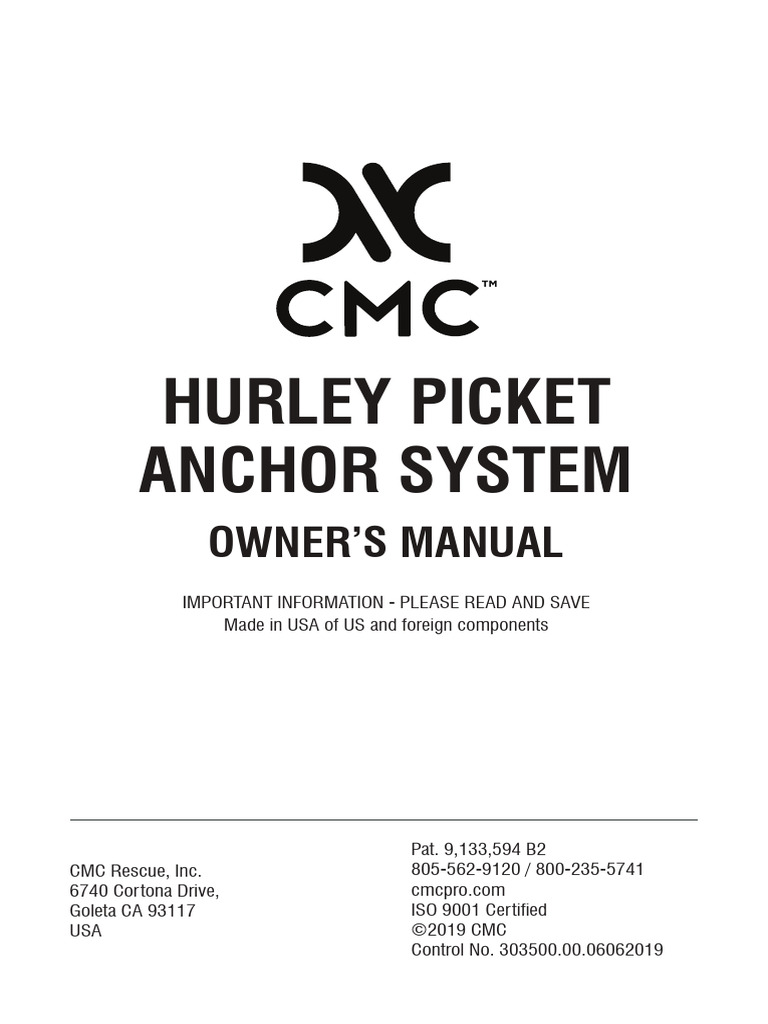 Hurley Picket Anchor System Instruction Manual | PDF | Screw | Nut ...