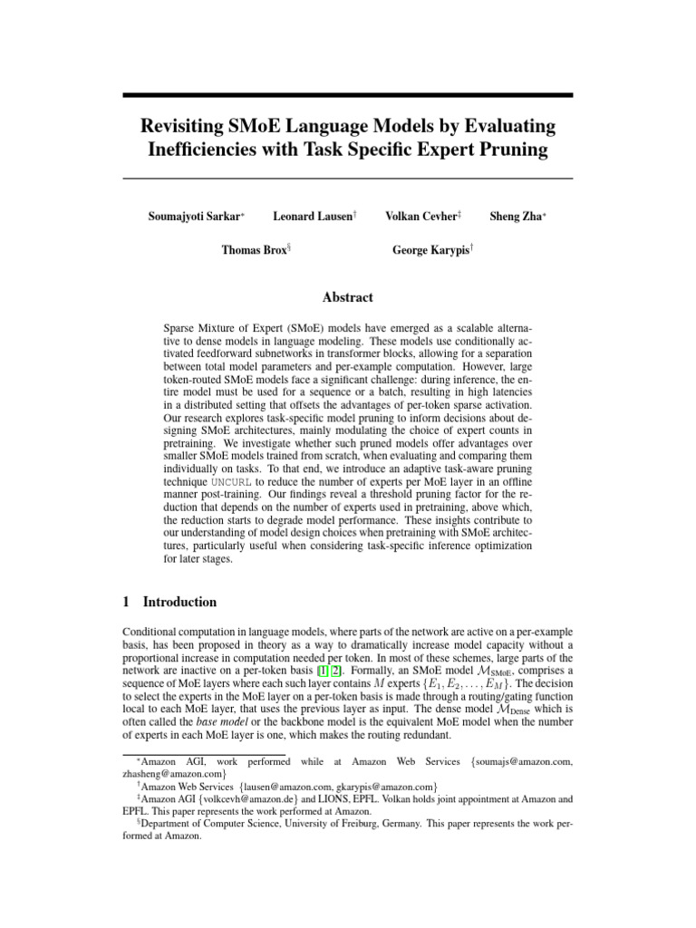 2024-Revisiting SMoE Language Models by Evaluating Inefficiencies With Task Specific Expert ...