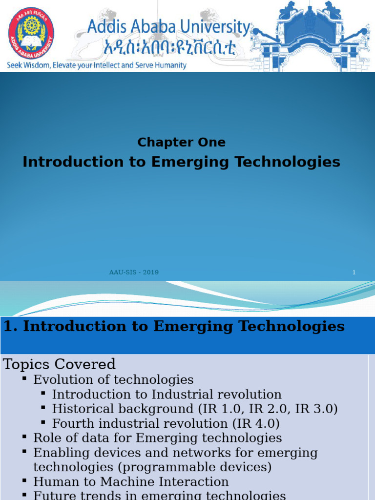 Chapter 1 - Intro to Emerging Technologies (1) | PDF | Human–Computer Interaction | Computer Network
