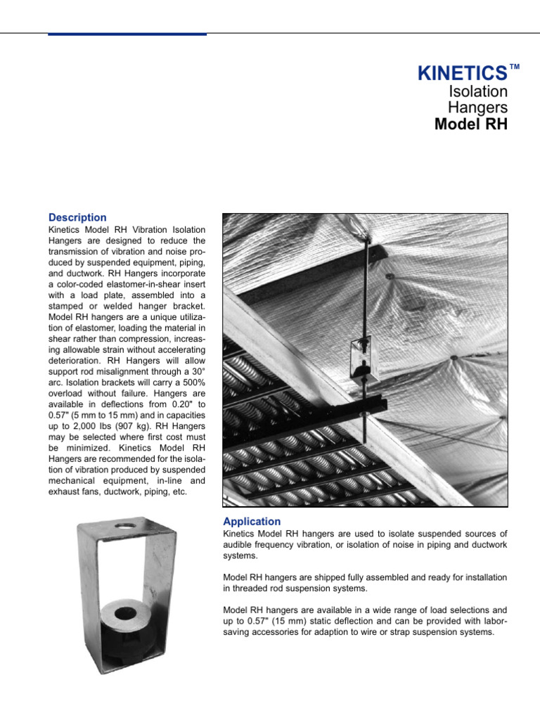 Isolation Hangers | PDF | Duct (Flow) | Mechanical Engineering