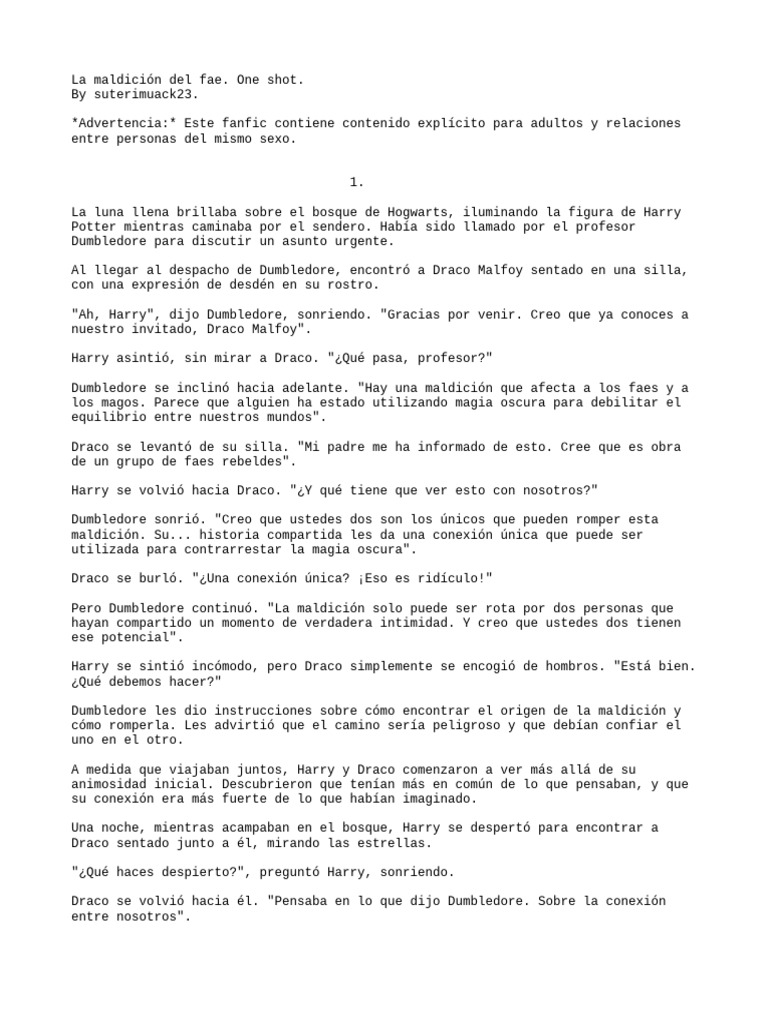 La Maldición Del Fae. Fanfic Harco . | PDF | Harry Potter