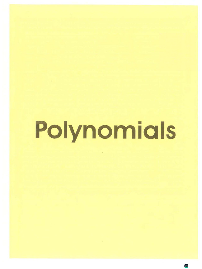 Polynomials | PDF