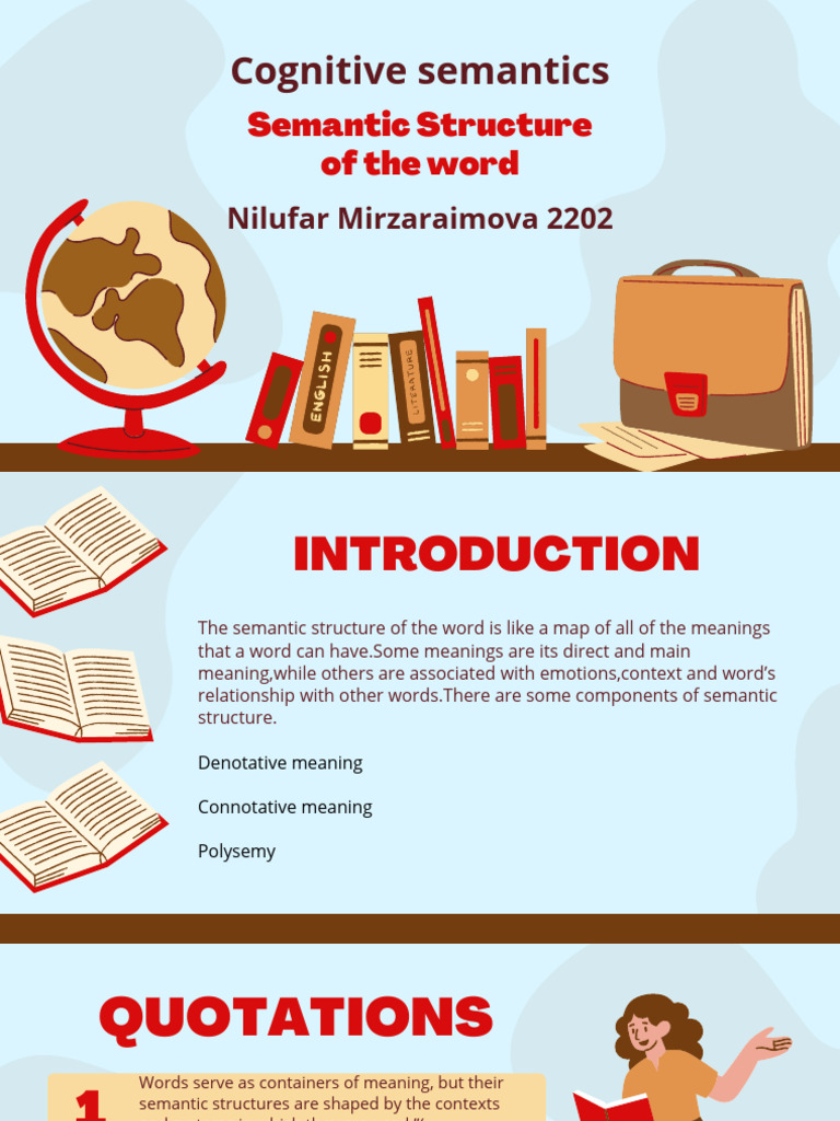 Nilufar Semantics Final | PDF | Semantics | Word