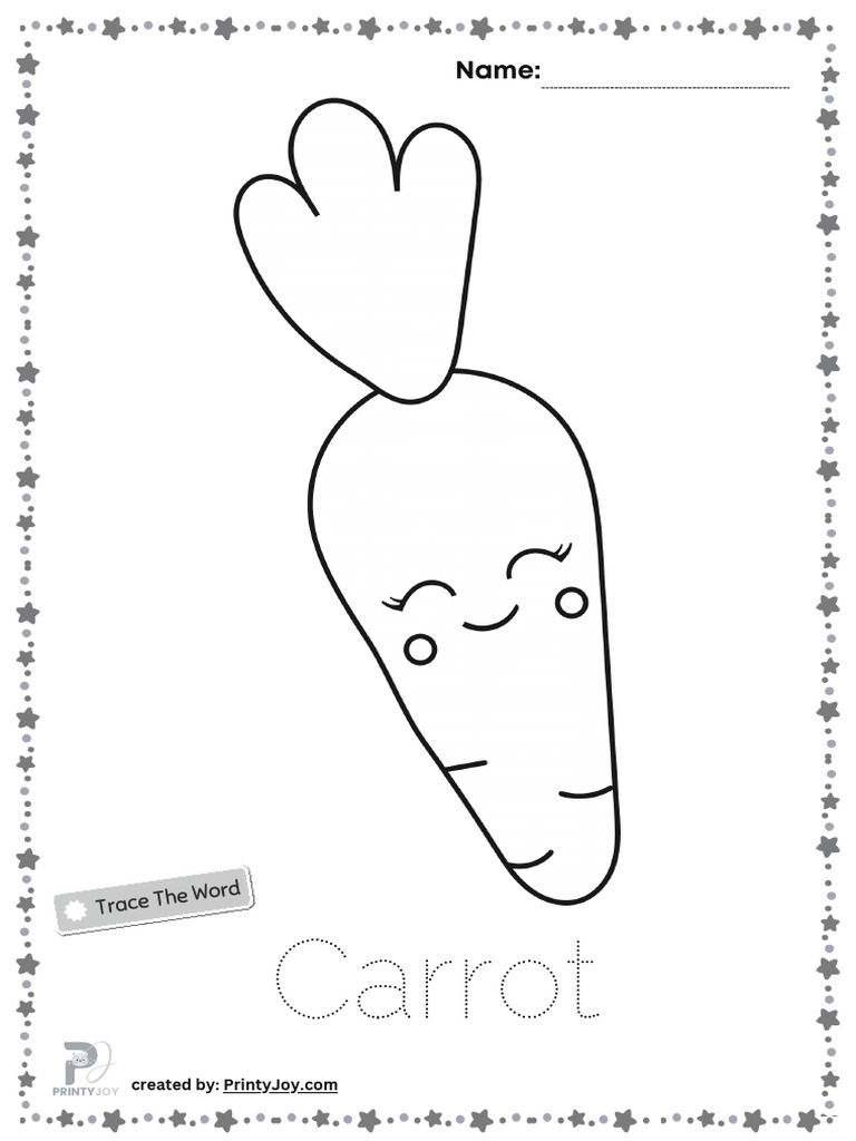 Vegetables Tracing and Coloring Pages | PDF