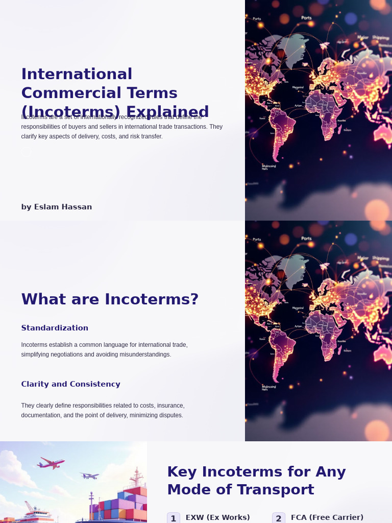 International Commercial Terms Incoterms Explained Rev 1 | PDF | Trade ...