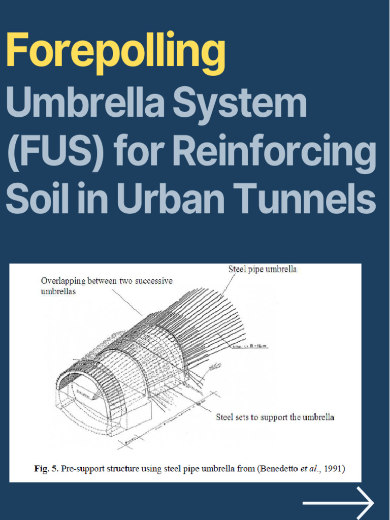 Forepolling For Reinforcing Soil in Urban Tunnels | PDF | Tunnel ...