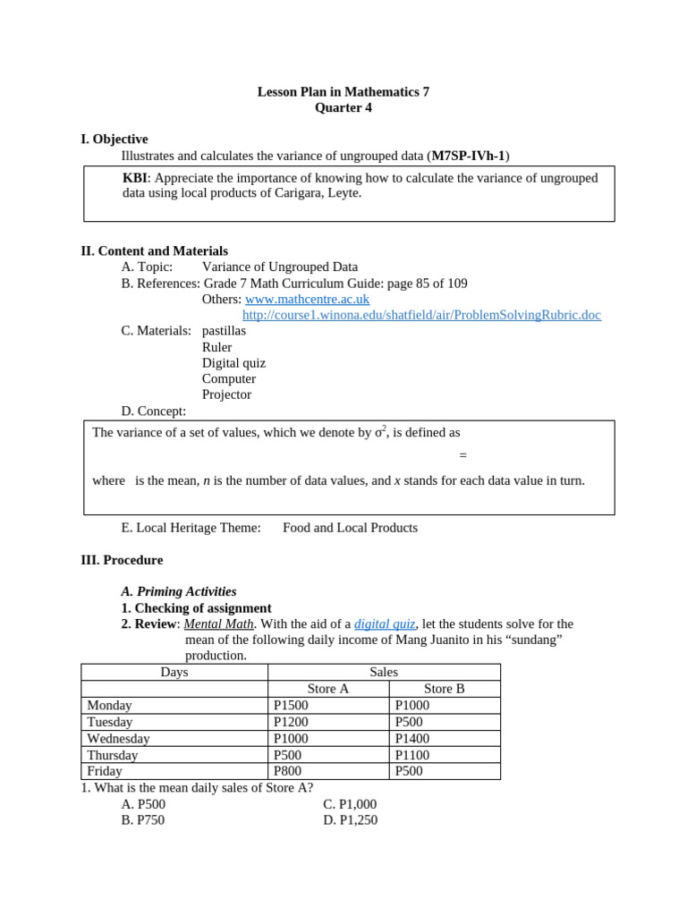 LP Math | PDF | Variance | Mean