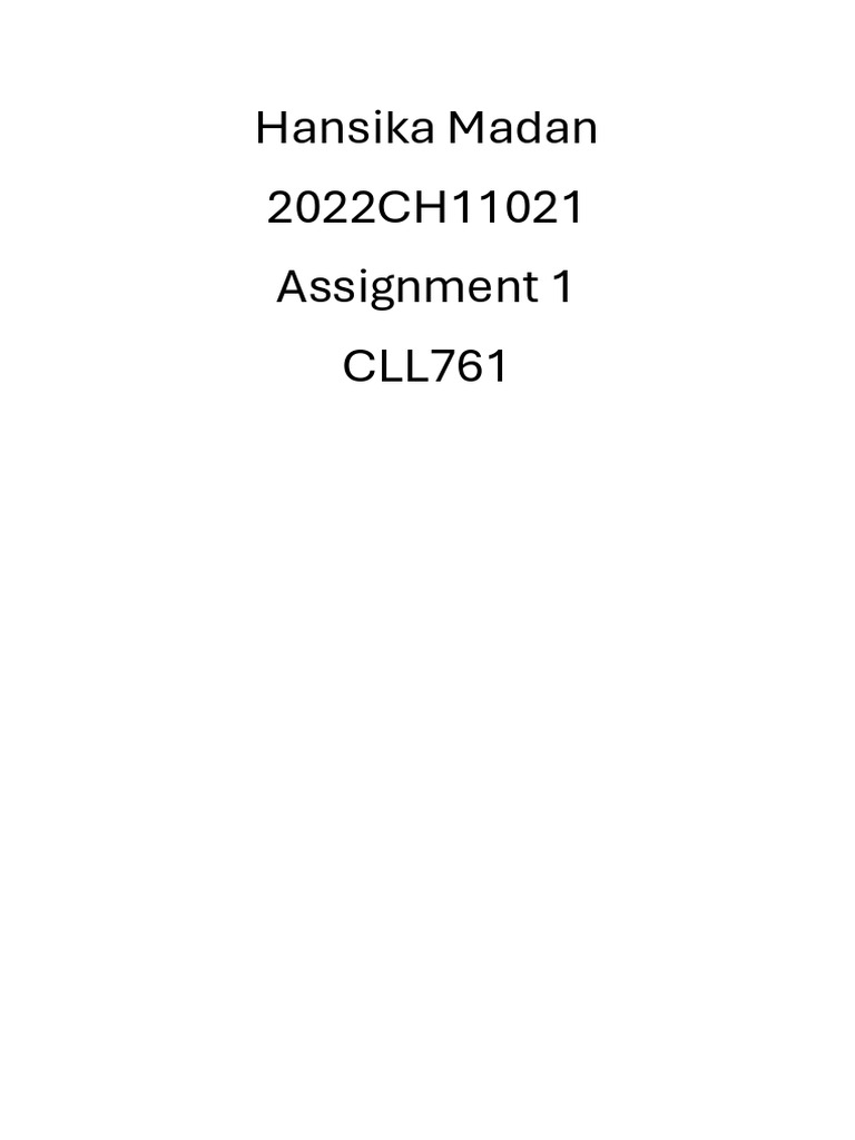 Assignment1 Hansika Madan | PDF