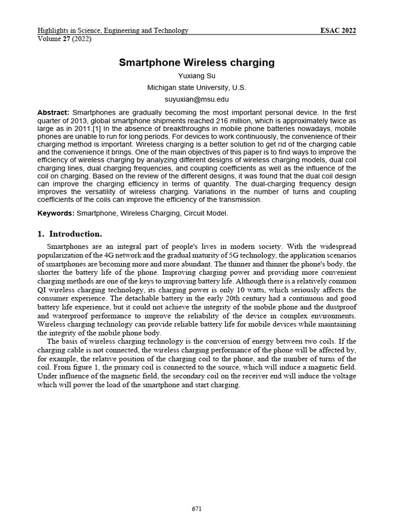 Smartphone Wireless Charging | PDF | Inductor | Inductance