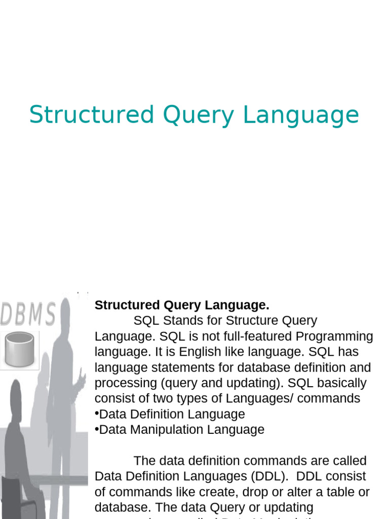 Slide#2 Structured Query Language | PDF | Sql | Information Technology Management