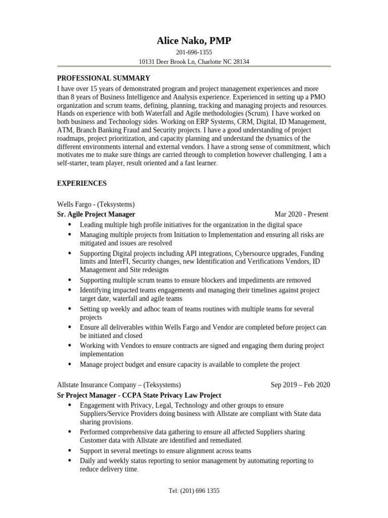Alice Nako | PDF | Agile Software Development | Project Management