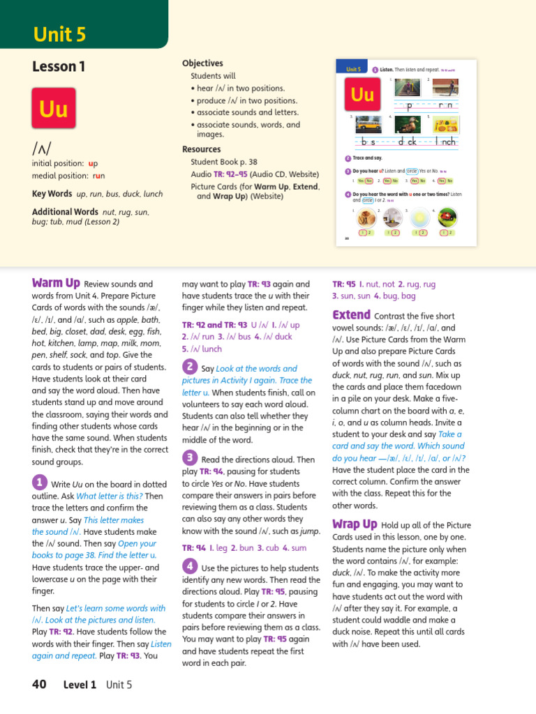 Teaching Short Vowel Sounds Uu | PDF