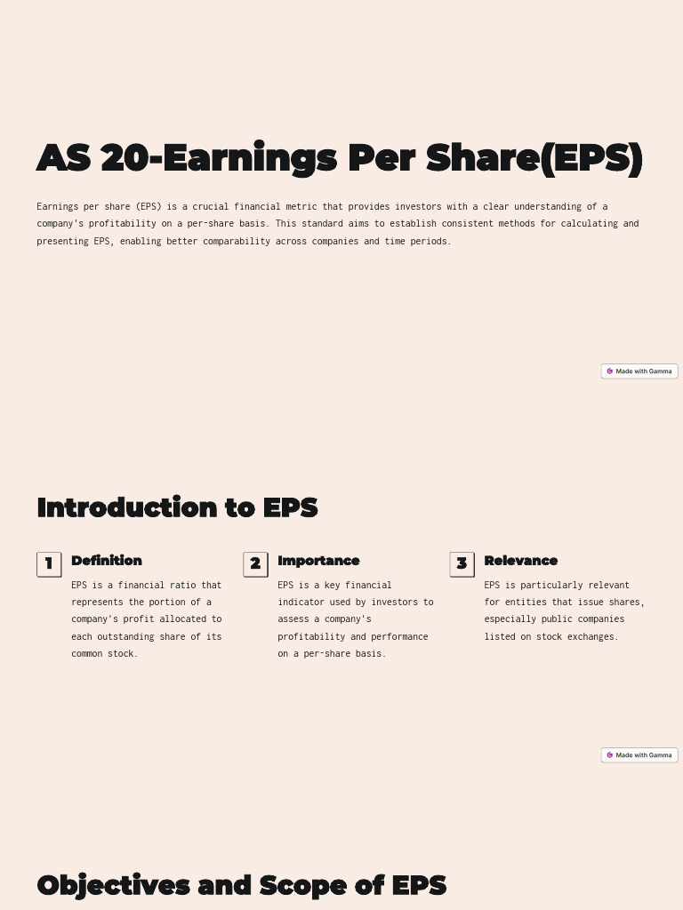 As 20 Earnings Per ShareEPS | PDF | Earnings Per Share | Stock Market