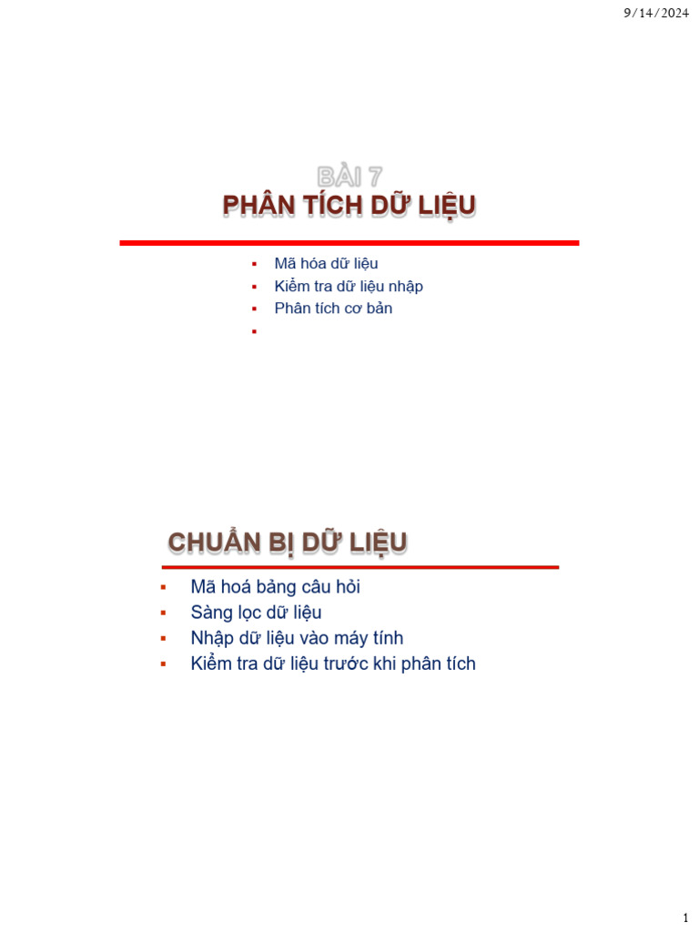 Bai 7 Phan Tich Du Lieu | PDF
