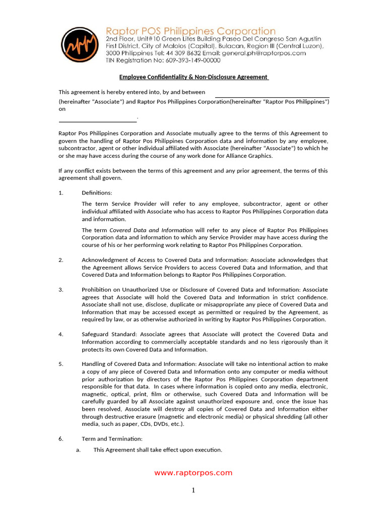 Nda Sample | PDF | Non Disclosure Agreement | Justice