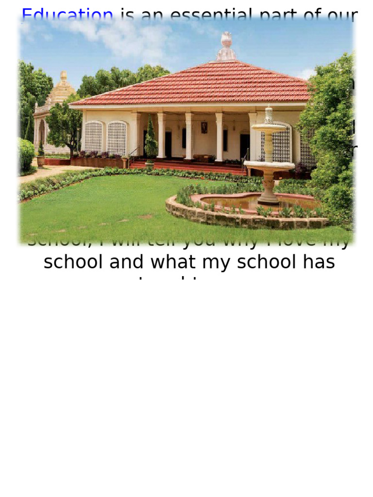 Why I Love My School | PDF