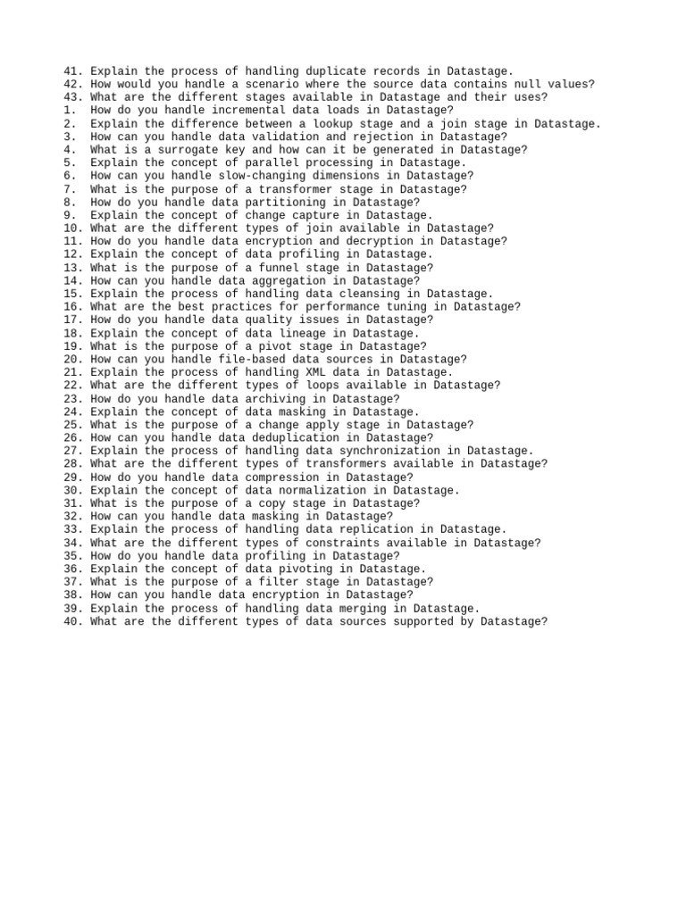 Datastage Scenario Questions | PDF | Information Science | Computing