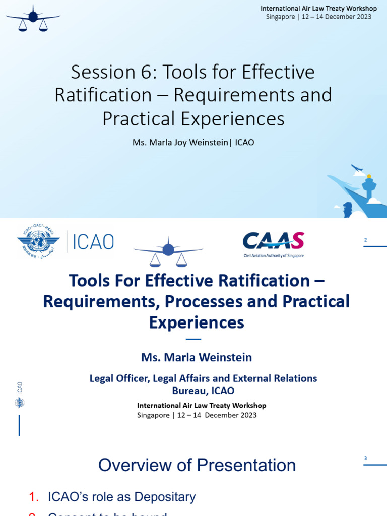 Effective Ratification of ICAO Treaties | PDF | Treaty | Ratification