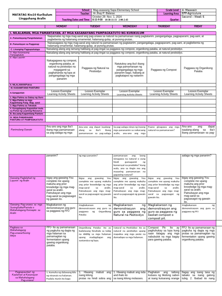 Epp Q2 Week 6 DLL | PDF